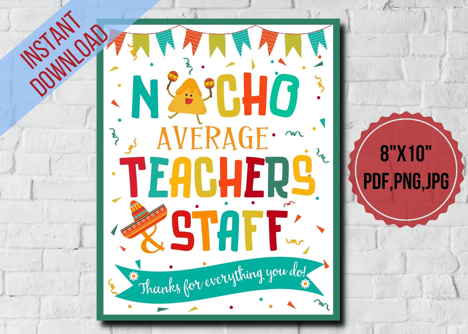 Nacho Average Teachers and Staffteacher Appreciation Week - Etsy