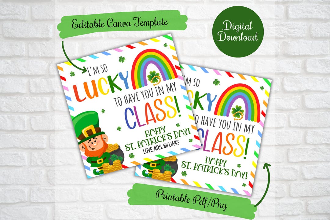 So Lucky to Have You in My Class ,st. Patricks Day Class School Day ...