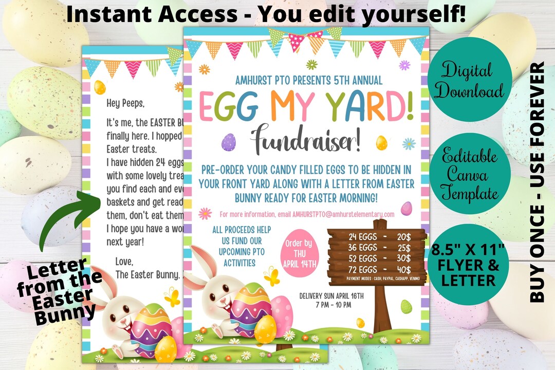 Egg My Yard Fundraiser Printable,egg My Yard Service Marketing Flyer ...