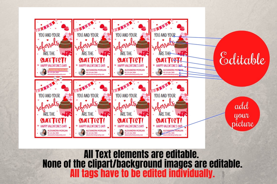 Realtor Valentine Sweets Gift Tag for Clientsyou and Your - Etsy