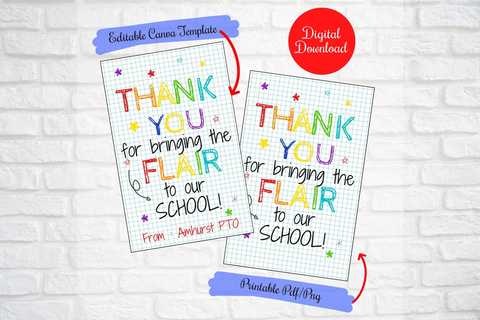 Flair Pen,end of Year Gift Tag for Teacher Admin Staff Appreciation ...