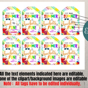 Buckets of Fun Gift Tags,end of Year Gift Tags for Class,hope Your ...