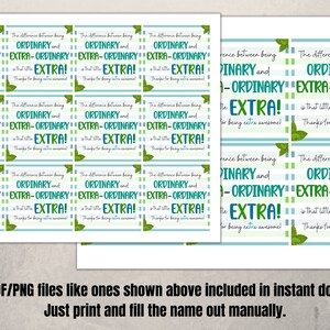 Employee Appreciation Week Extra Gift Tags,difference Between Ordinary ...