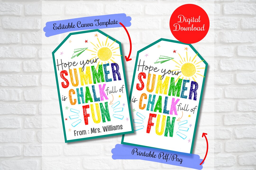 Chalk Full of Fun Gift Tags, End of Year Gift Tags for Students, Last ...