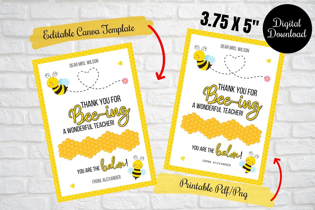 Thanks for Beeing a Wonderful Teacher, Employee Appreciation Week Bees ...