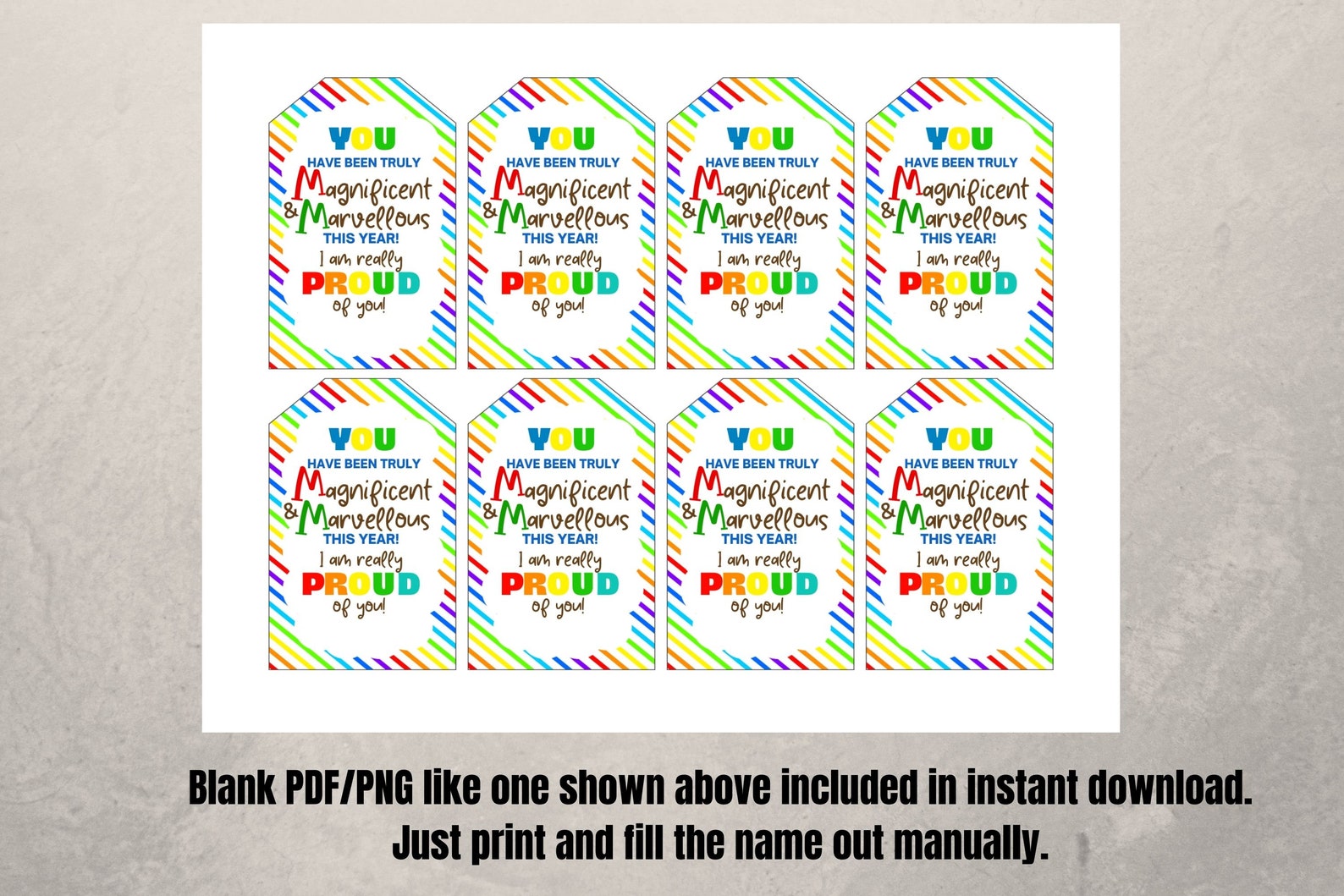 Magnificent and Marvellous Gift Tags for Students From Teacher, End of ...