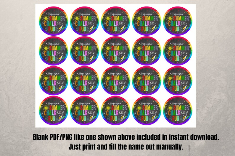 Chalk Full of Fun Gift Tags, End of Year Gift Tags for Students, End of ...