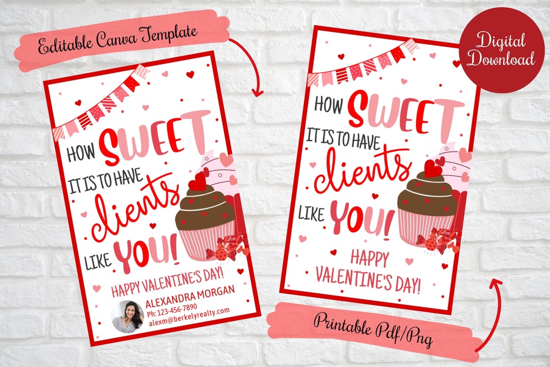 Realtor Valentine Sweets Gift Tag for Clients,how Sweet It is to Have ...