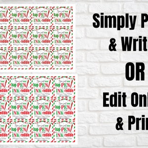 Christmas Pen Gift Tag, You Just Happen to Be Inkredible Gift Tags ...