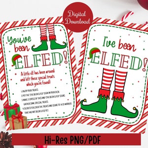 You've Been Elfed Co Worker Printable, I've Been Elfed Office Workplace ...