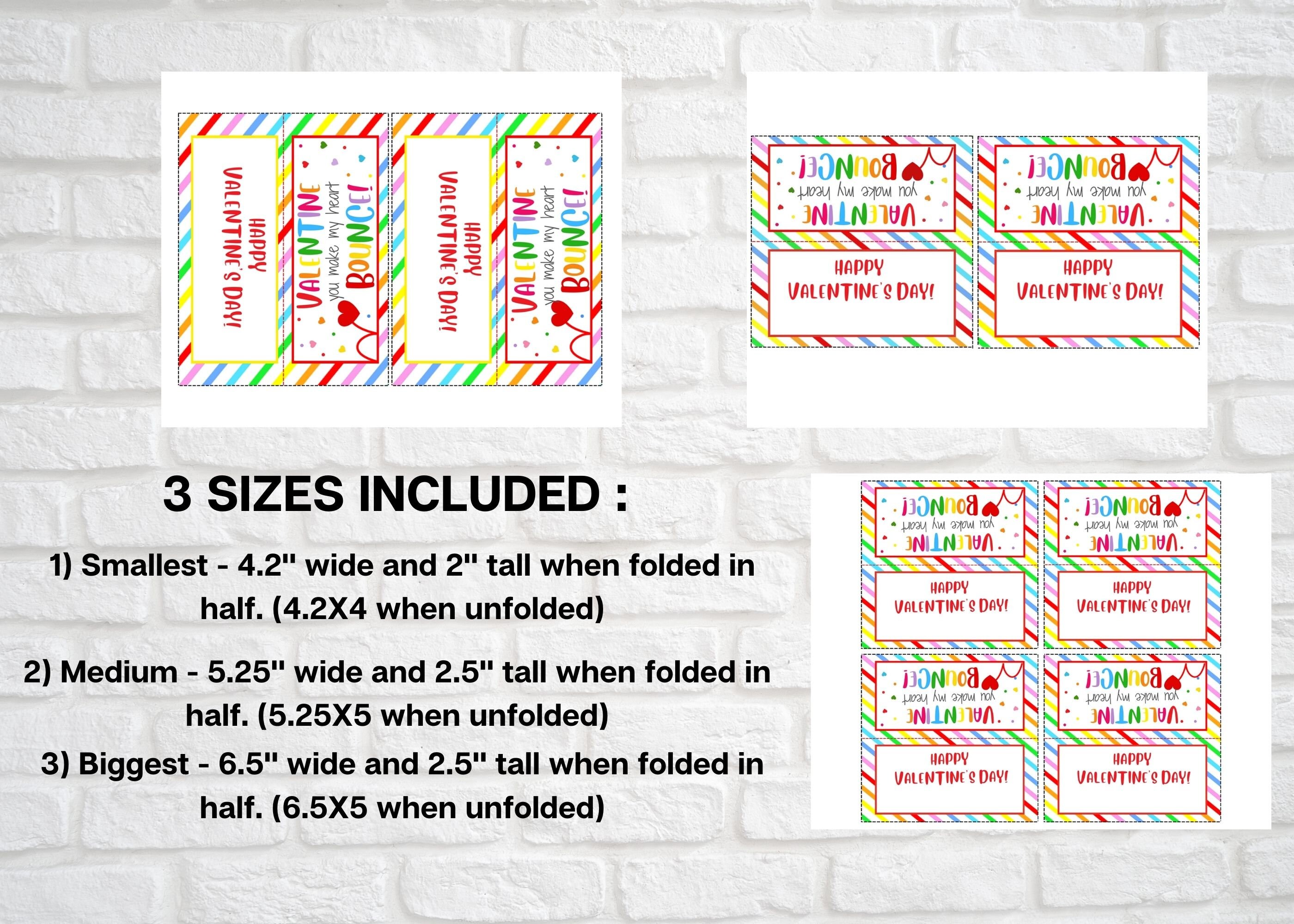 Printable Valentine Treat Bag Toppers, Fold Over Label for Bouncy Ball ...
