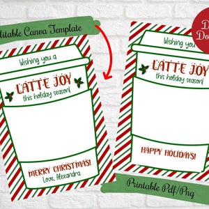 Wishing You a Latte Joy This Holiday Season ,christmas Coffee Gift Card ...