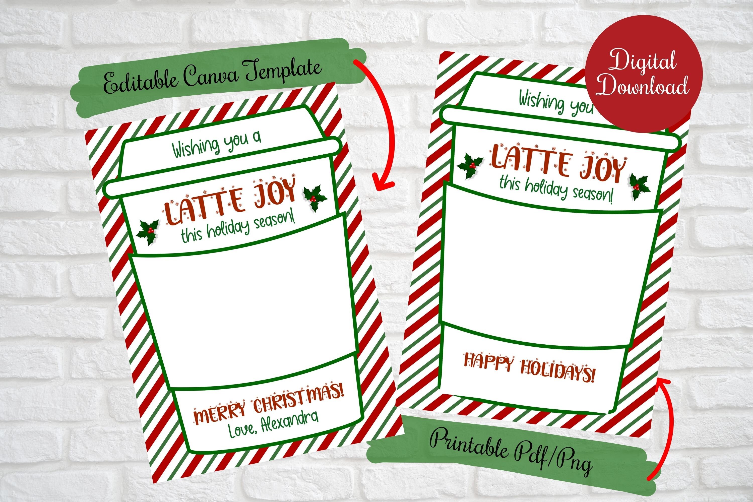 Wishing You a Latte Joy This Holiday Season christmas Coffee - Etsy