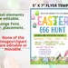 Editable Easter Egg Hunt Flyer Template, Printable Easter Egg Hunt ...