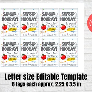 Sip Sip Hooray, so Excited for the First Day, Back to School Tumbler ...