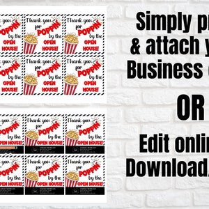 Thank You for Poppin by the Open House Realtor Tags Realtor - Etsy