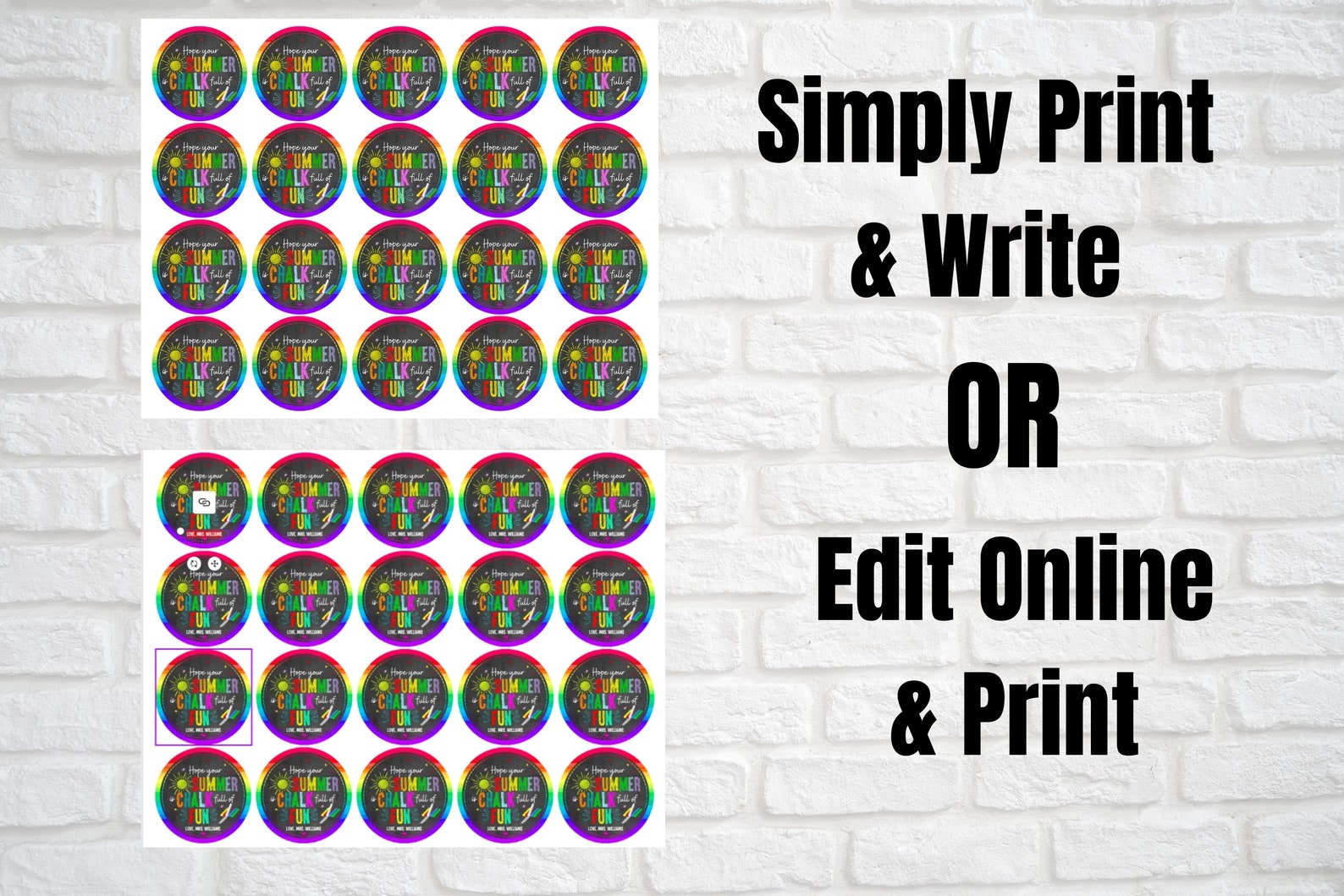 Chalk Full of Fun Gift Tags, End of Year Gift Tags for Students, End of ...