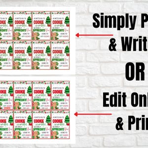 Cookie Christmas Gift Tags, No Matter How the Cookie Crumbles Tags We ...