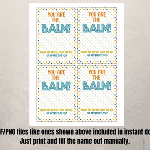 You Are the Balm, Employee Appreciation Week Chap Stick,lip Balm Gift ...