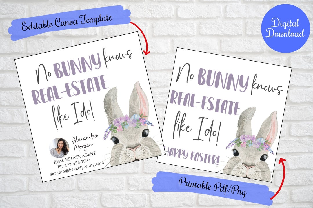 Realtor Easter Pop by Gift Tags for Clients, No Bunny Knows Real Estate ...