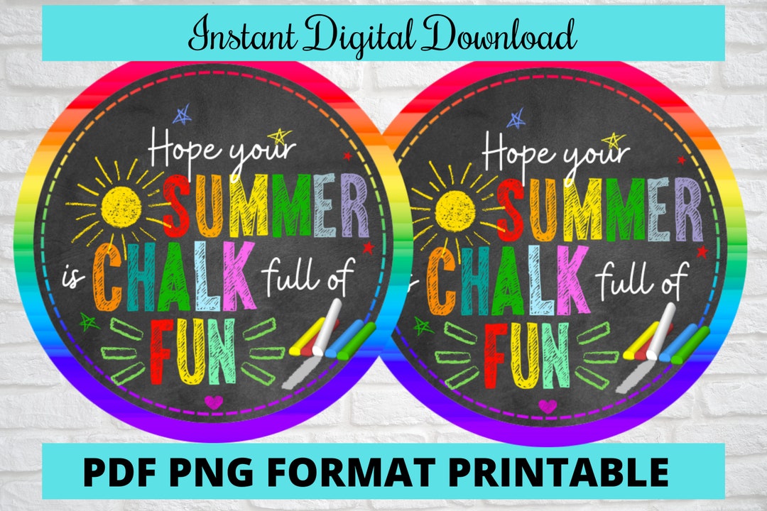 Chalk Full of Fun Gift Tags End of Year Gift Tags for - Etsy