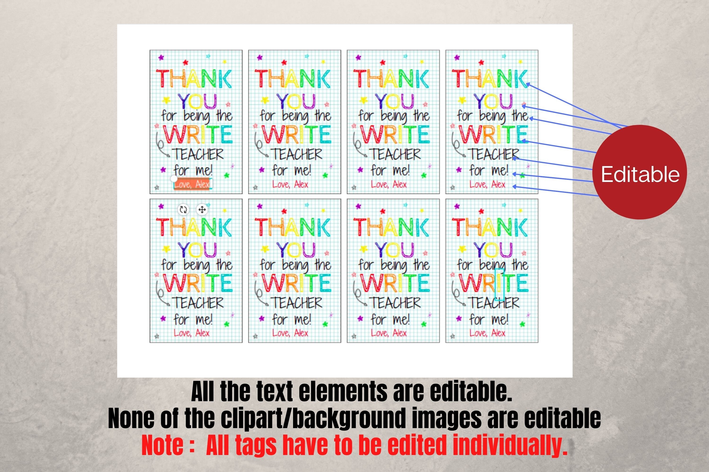 Marker, Pen,end of Year Gift Tag for Teacher, Teacher Staff ...