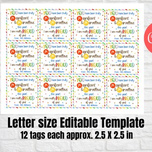 Magnificent and Marvellous Gift Tags for Students From Teacher,end of ...
