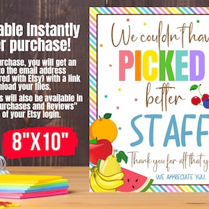 We Couldn't Have Picked Better Staff, Teacher Appreciation Week Fruits ...