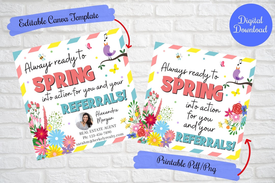 Realtor Spring Pop by Gift Tags for Clients, Ready to Spring Into ...