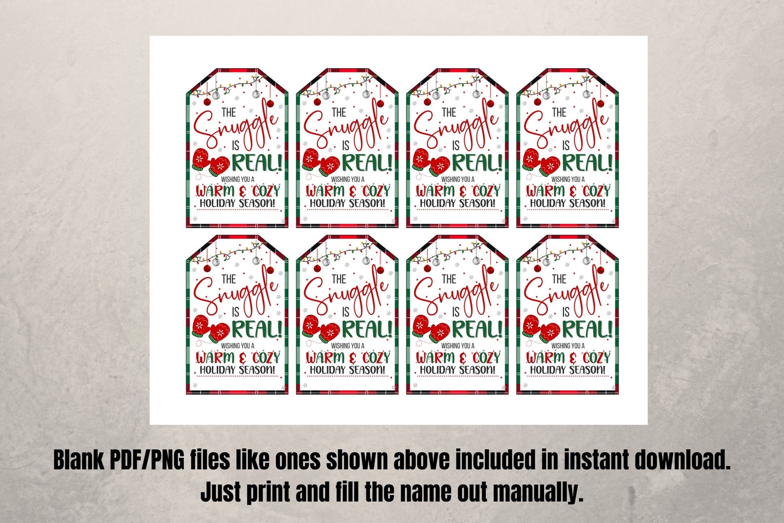 The Snuggle is Real Gift Tags ,christmas Gift Tags for Mittens, Gloves ...
