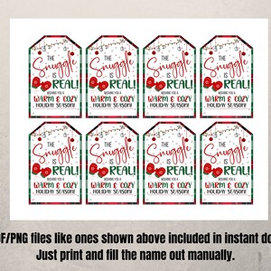 The Snuggle is Real Gift Tags ,christmas Gift Tags for Mittens, Gloves ...