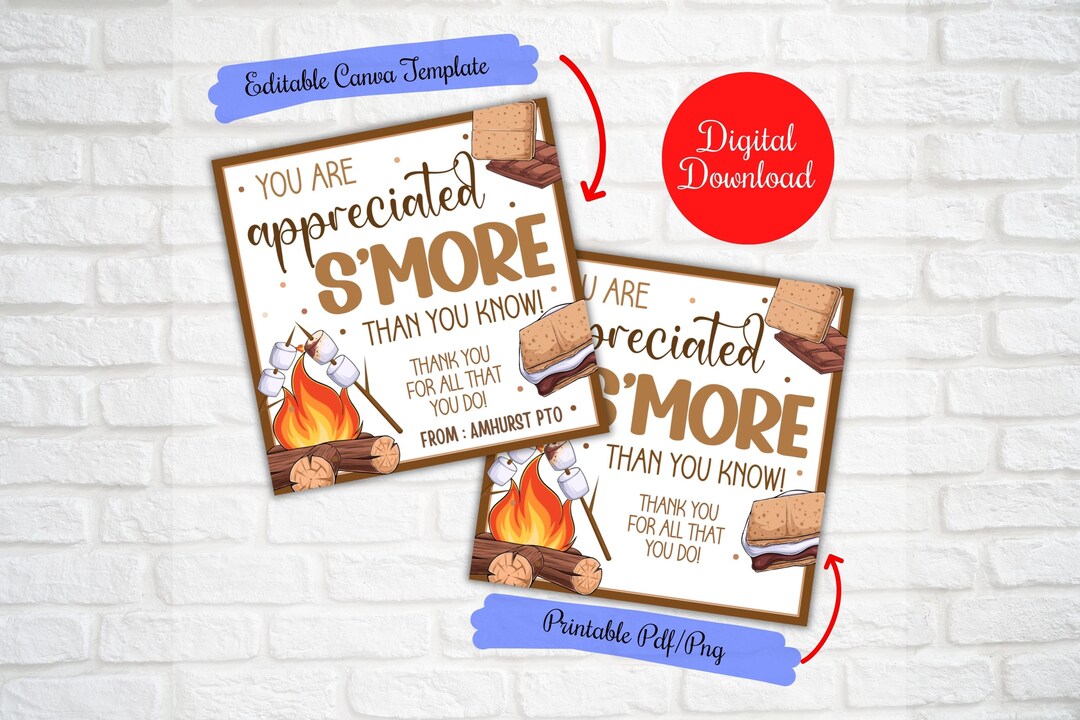 Appreciation Week Smores Tag,you Are Appreciated S'more Than You Know ...