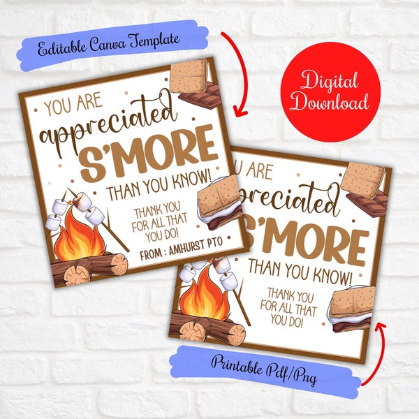 Smores Tag - Etsy