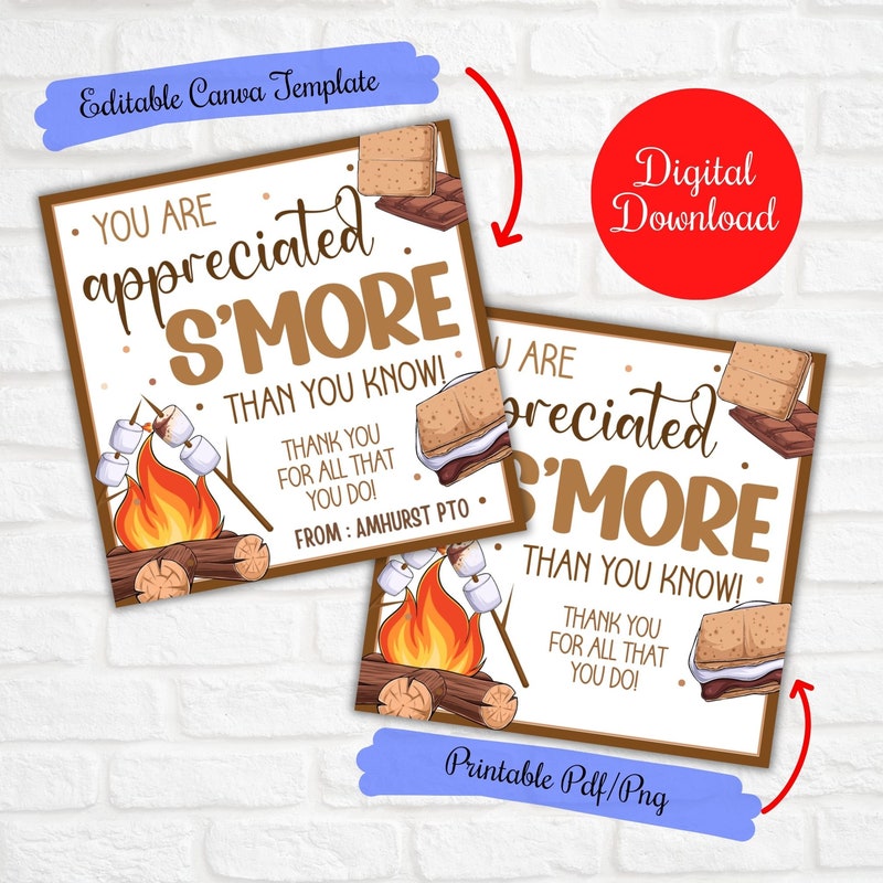 Smores Tag - Etsy