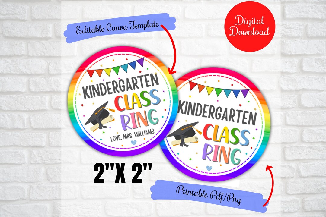 Kindergarten Class Ring 2024, Kindgergarten Graduation Gift From ...