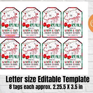 The Snuggle is Real Gift Tags ,christmas Gift Tags for Mittens, Gloves ...