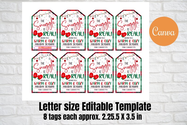 The Snuggle is Real Gift Tags ,christmas Gift Tags for Mittens, Gloves ...