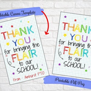 Flair Penend of Year Gift Tag for Teacher Admin Staff - Etsy