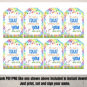 Co Worker Easter Gift Tags,such a Treat Working With You, Employees ...