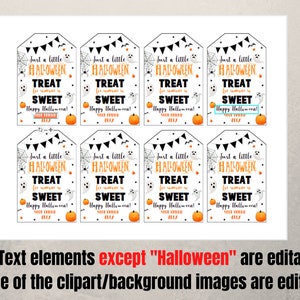Just a Little Halloween Treat for Someone so Sweet Gift Tags, Treat Bag ...