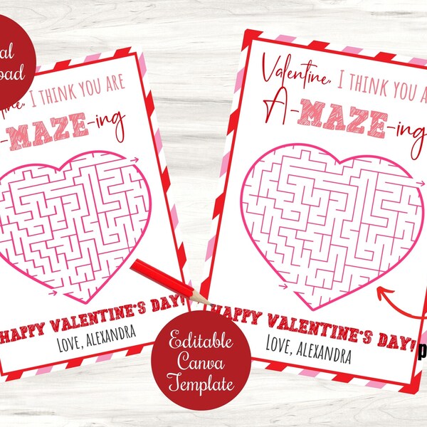 Maze Valentine - Etsy