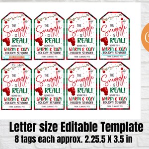 The Snuggle is Real Gift Tags christmas Gift Tags for | Etsy