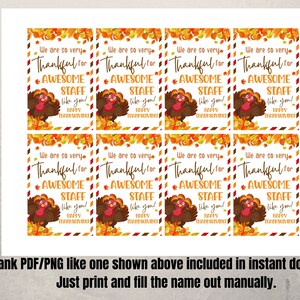 We Are so Very Thankful for Awesome Staff Like You Treat Tags ...