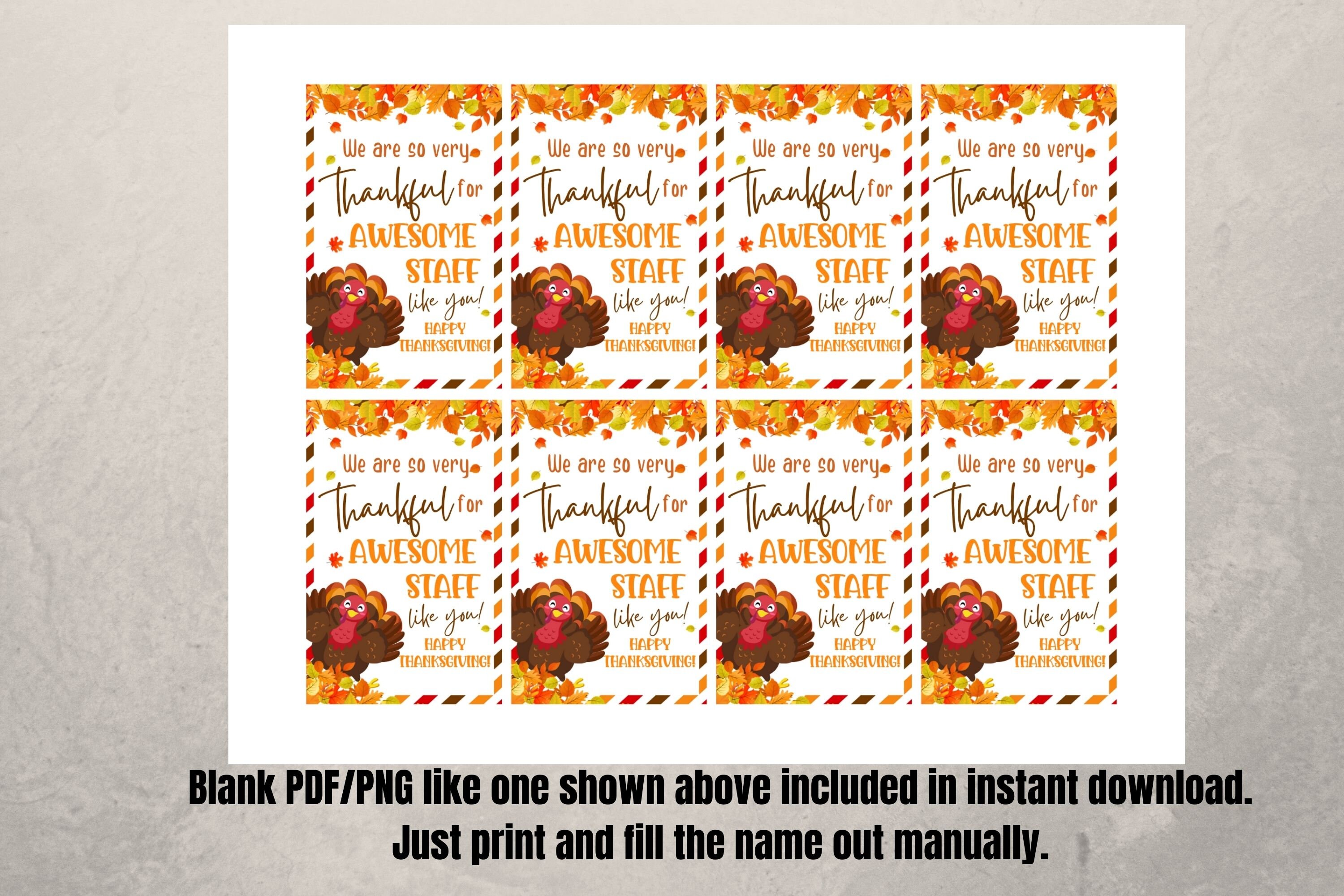 We Are so Very Thankful for Awesome Staff Like You Treat Tags ...