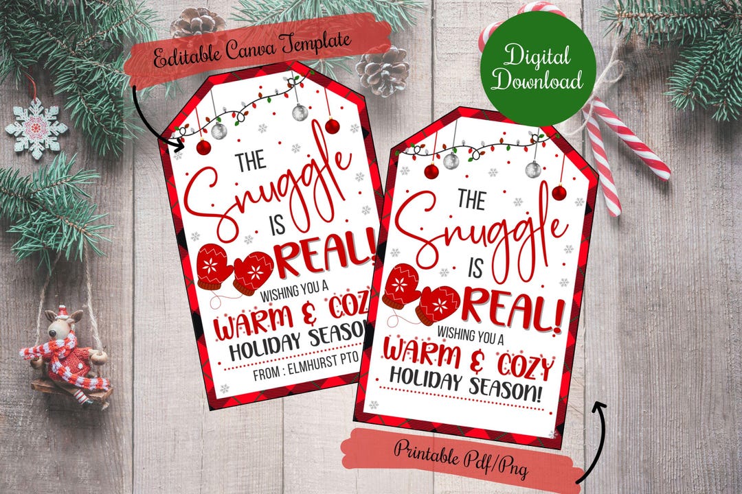 The Snuggle is Real Gift Tags ,christmas Gift Tags for Mittens, Gloves ...