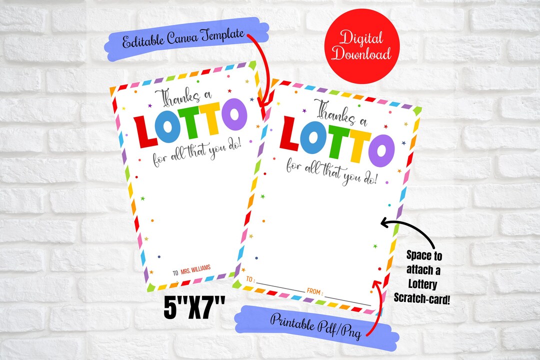 Lotto Gift Card Holder for Teacher, Staff, Employee Nurse, Teacher ...