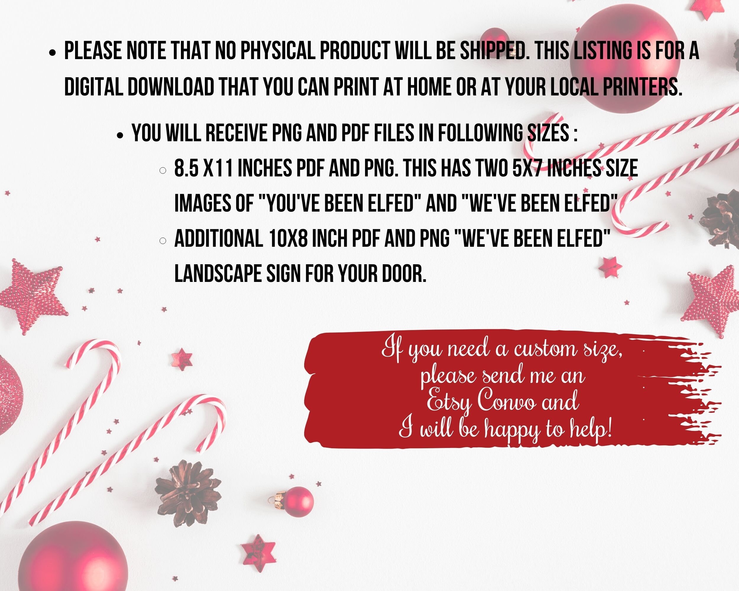 You've Been Elfed Co Worker Printable, I've Been Elfed Office Workplace ...