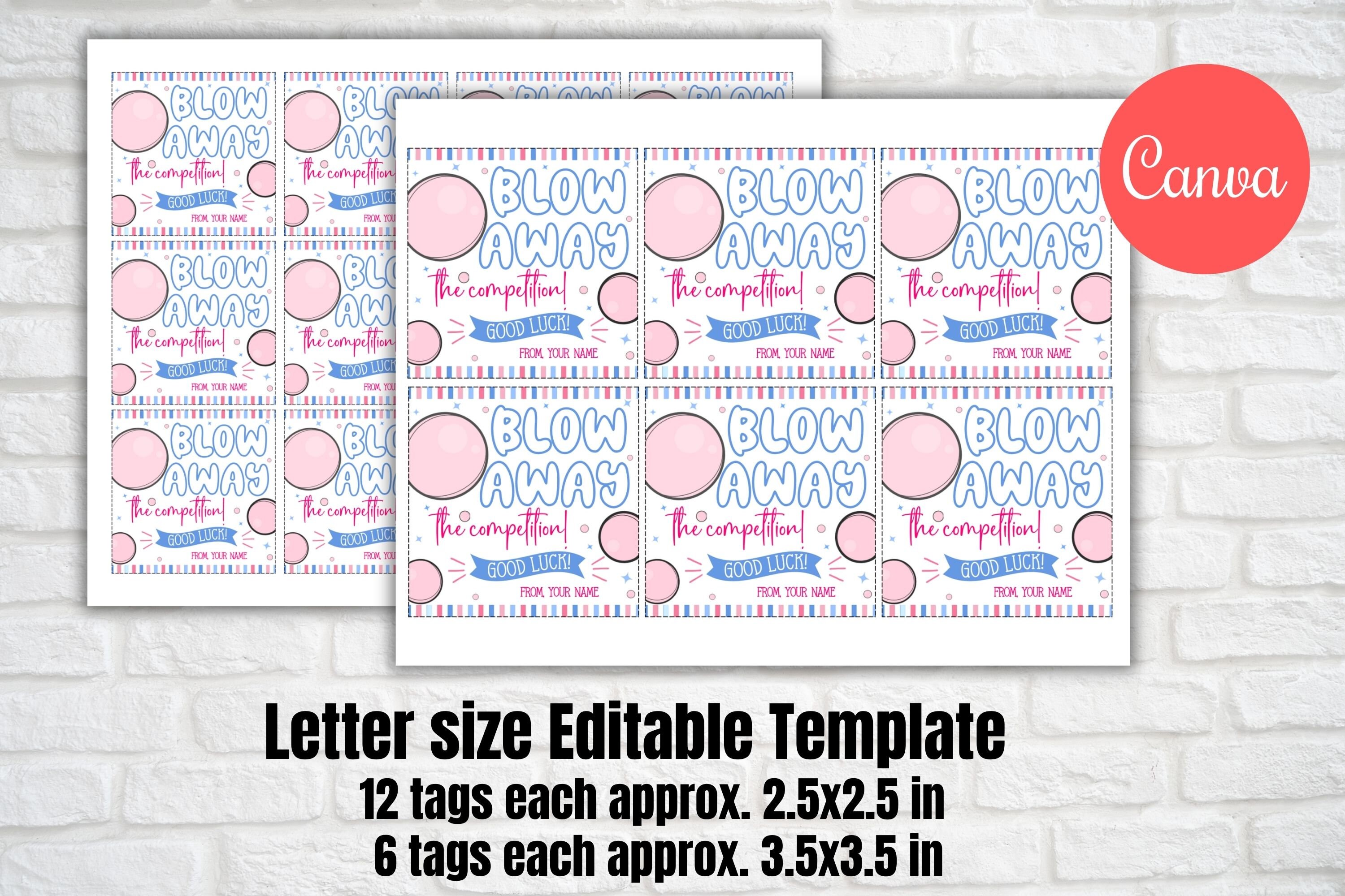 Blow Pop Candy Cheer Tags, Blow Away the Competition, Cheer Team Gift ...