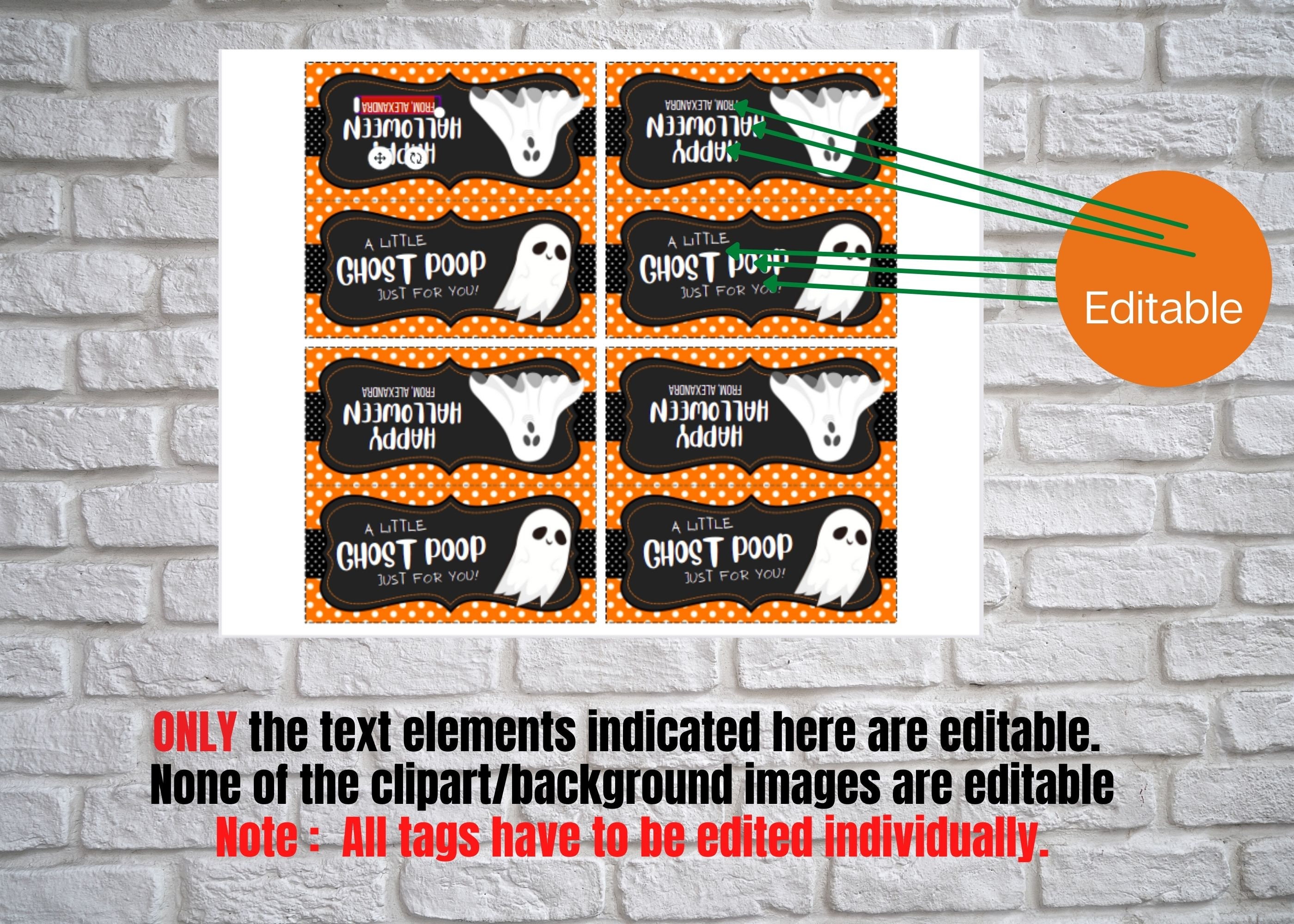 Ghost Poop Marshmallow Halloween Treat Bag Topper Marshmallow - Etsy