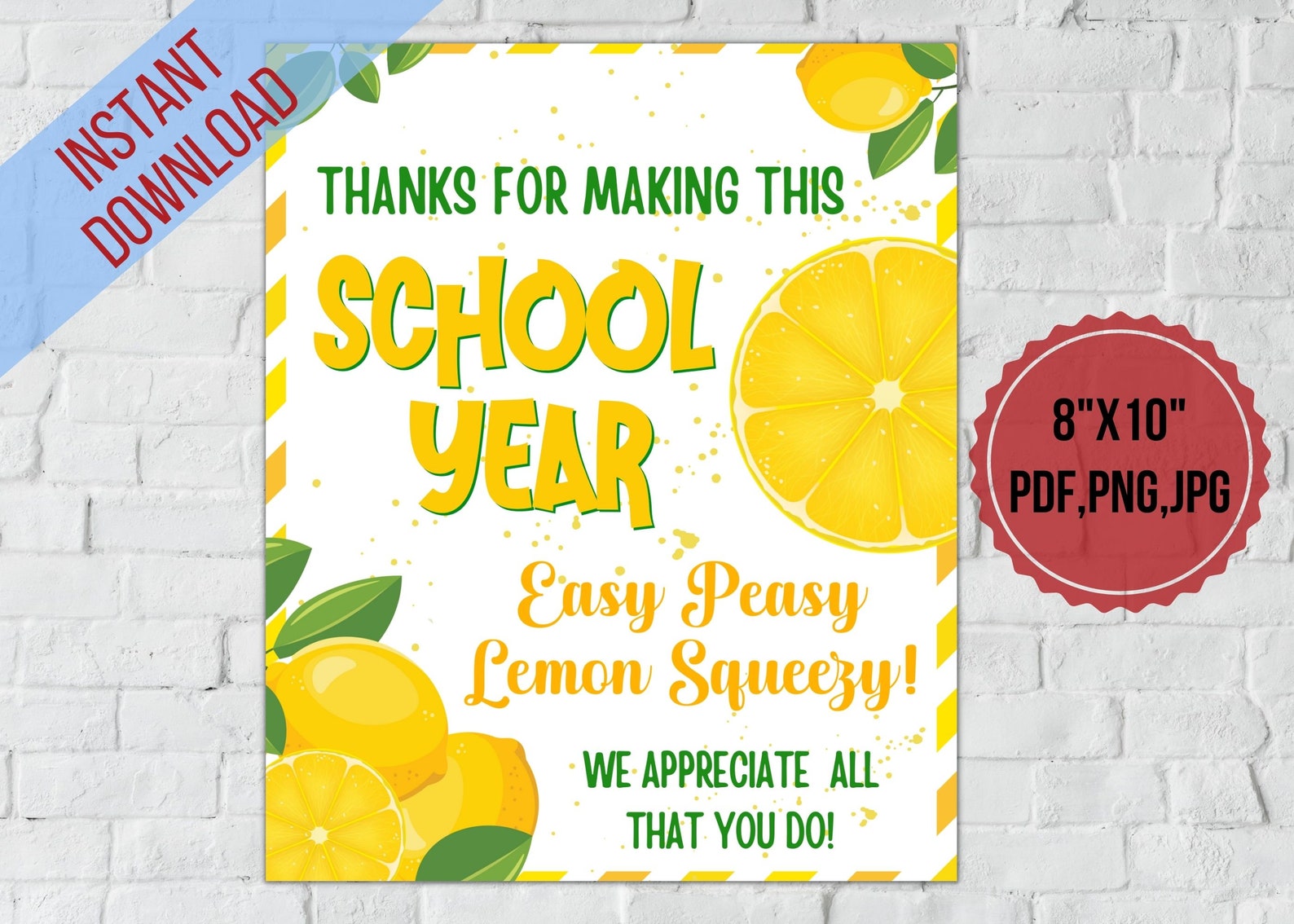 Thanks for Making This School Year Easy Peasy Lemon Squeezy| Lemonade ...